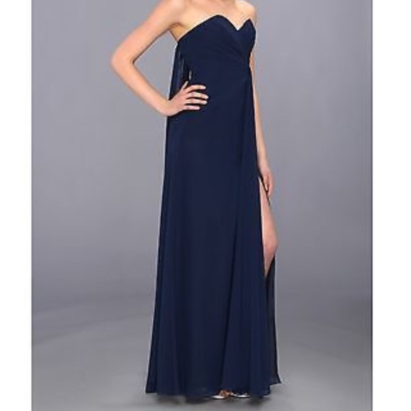 Faviana | Dresses | Simple Classy Navy Blue Prom Dress | Poshmark